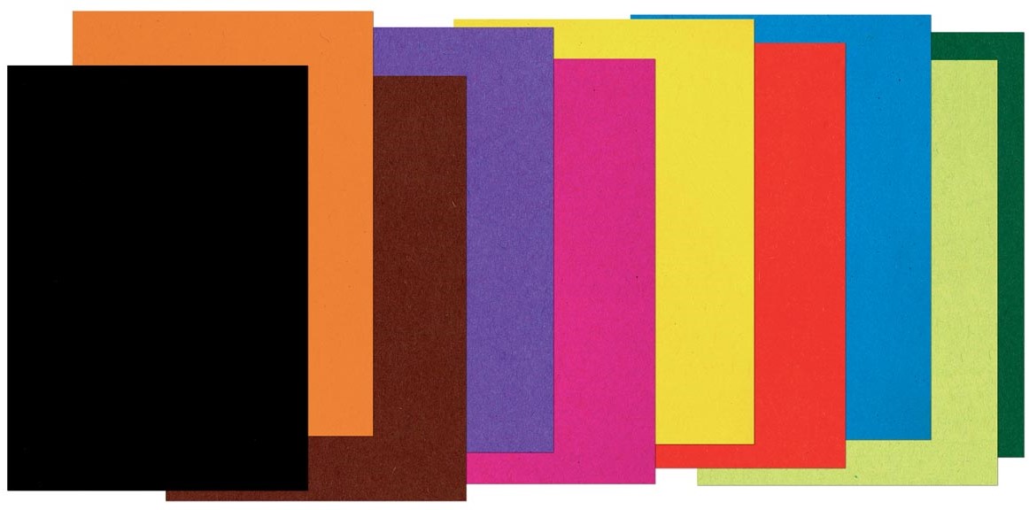 Gekleurd tekenpapier, 120 g, ft 21 x 29,7 cm, A4, geassorteerde kleuren ...