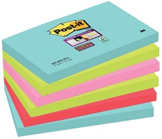 Post-it Super Sticky notes Cosmic, 90 vel, ft 76 x 127 mm, pak van 6 ...