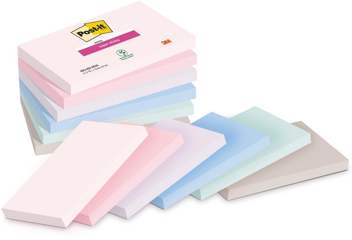 Post-it Super Sticky notes Soulful, 90 vel, ft 76 x 127 mm ...