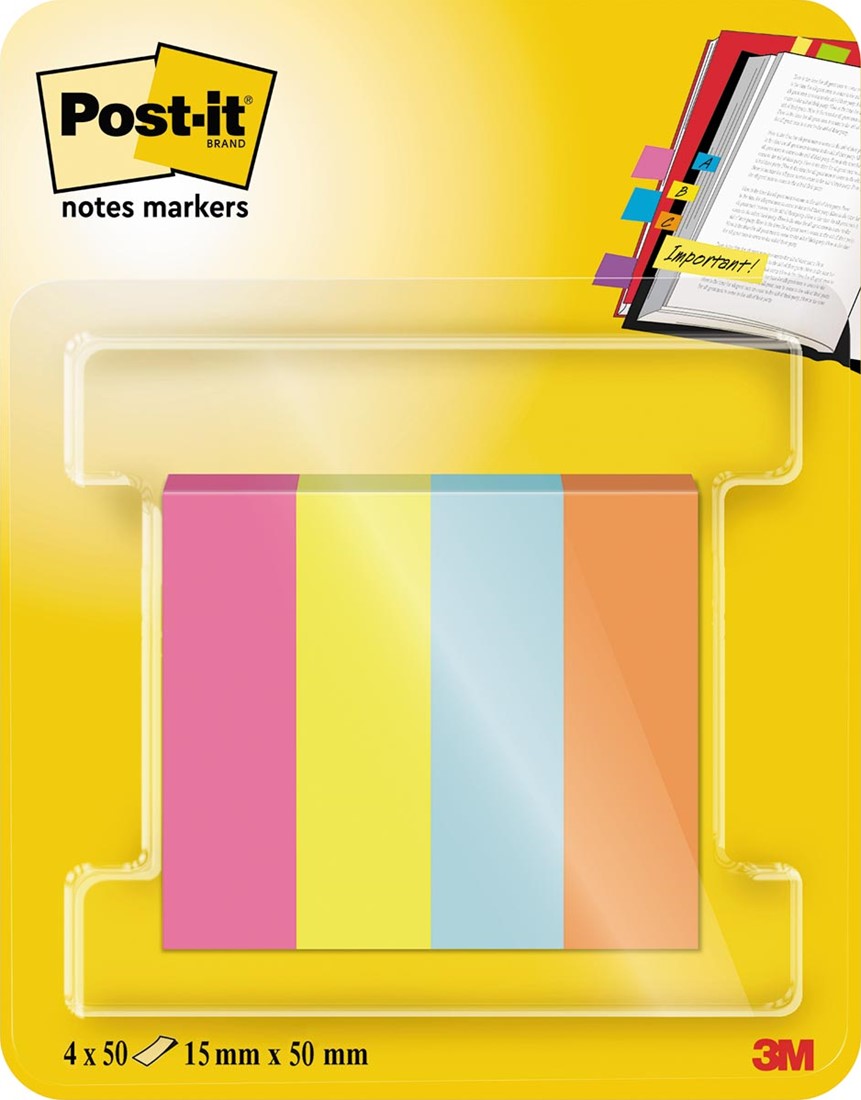 Post-it notes markers Poptimistic, ft 15 x 50 mm, blister met 4 blokjes ...