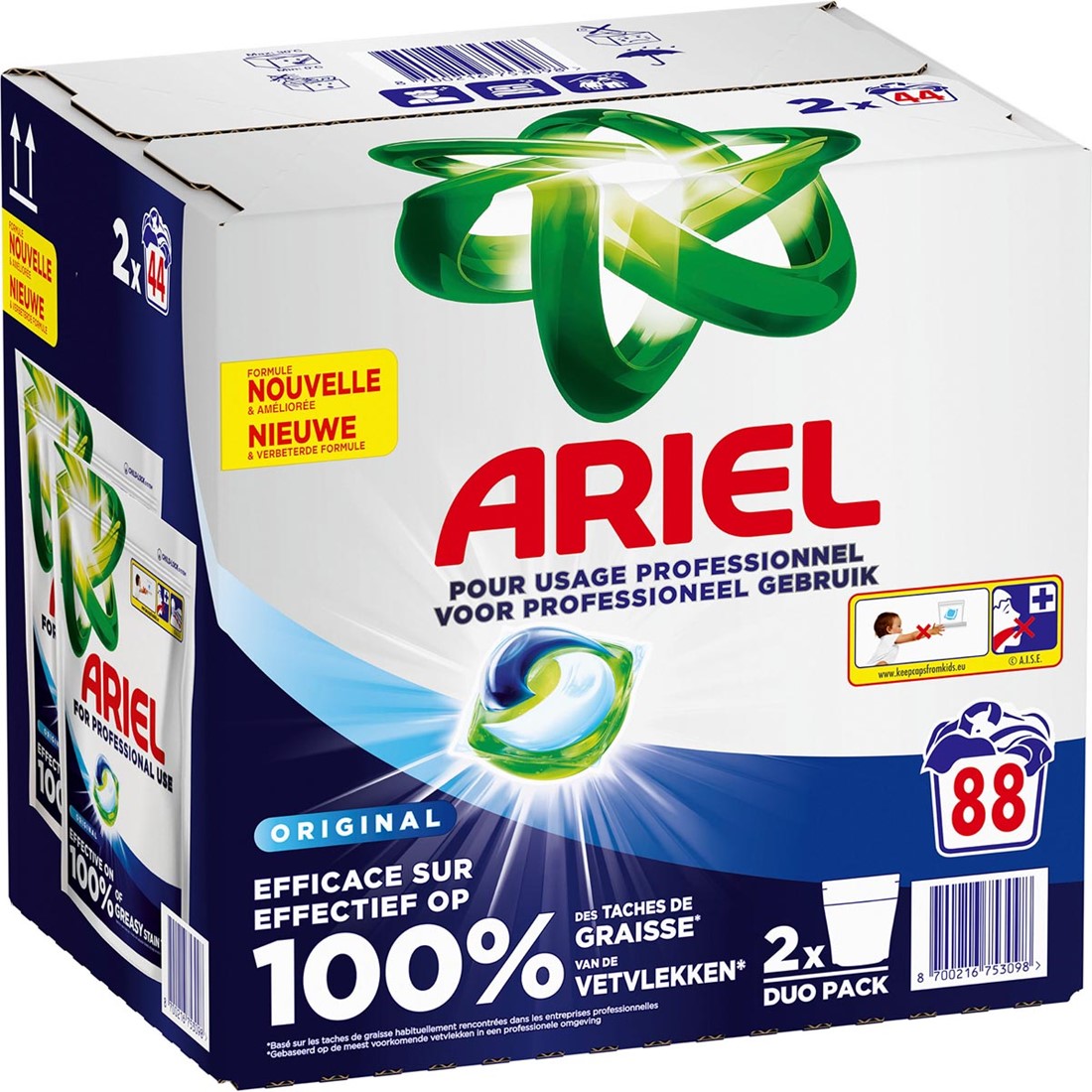 Ariel Professional Formula All-in-1 Original capsules, paquet de 44 ...
