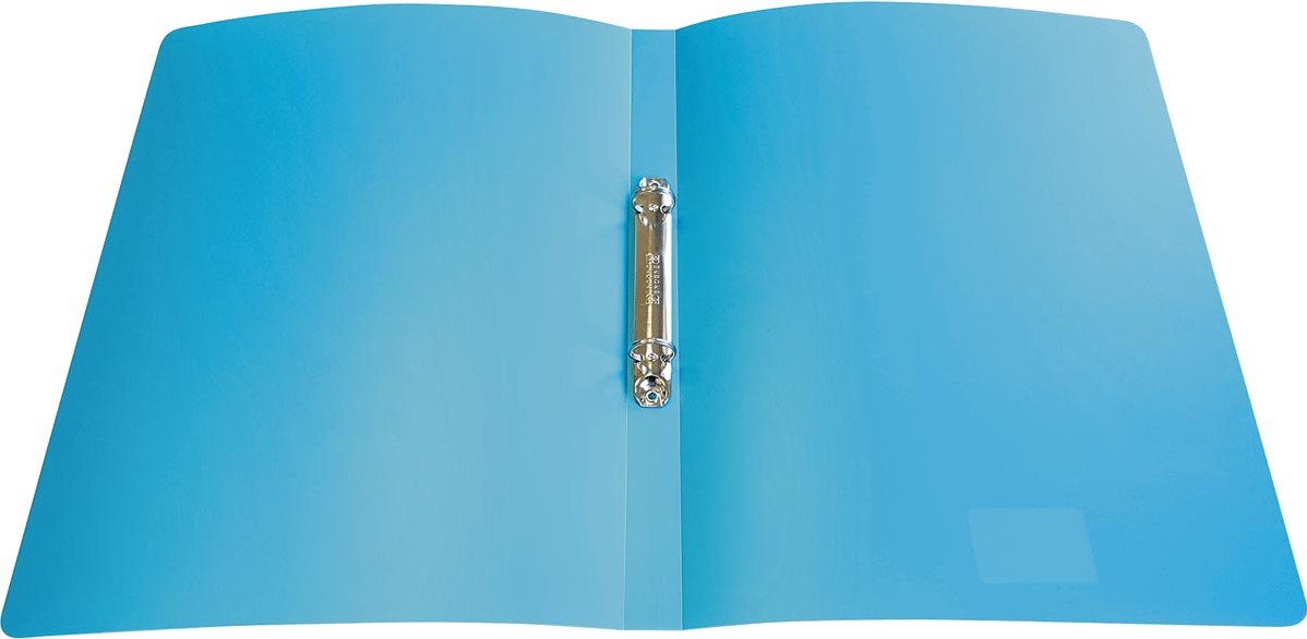 Alpha ringmap, voor ft A4, uit PP, 2 ringen van 16 mm, turkoois bij ...