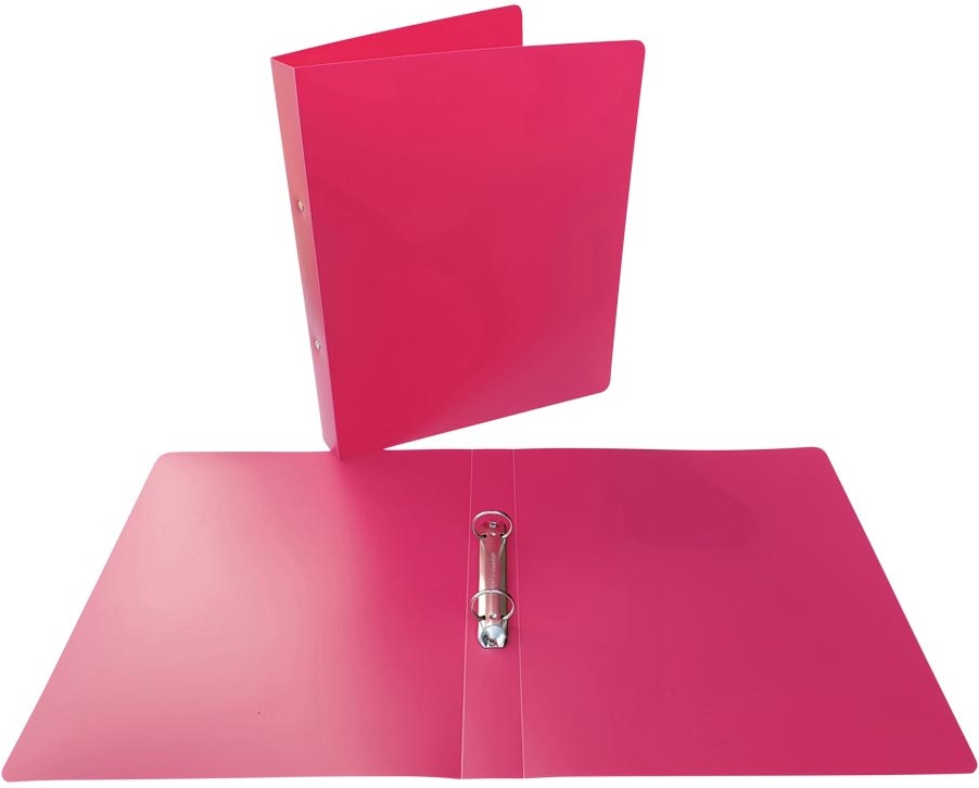 Alpha ringmap, voor ft A4, uit PP, 2 ringen van 25 mm, roze bij VindiQ ...