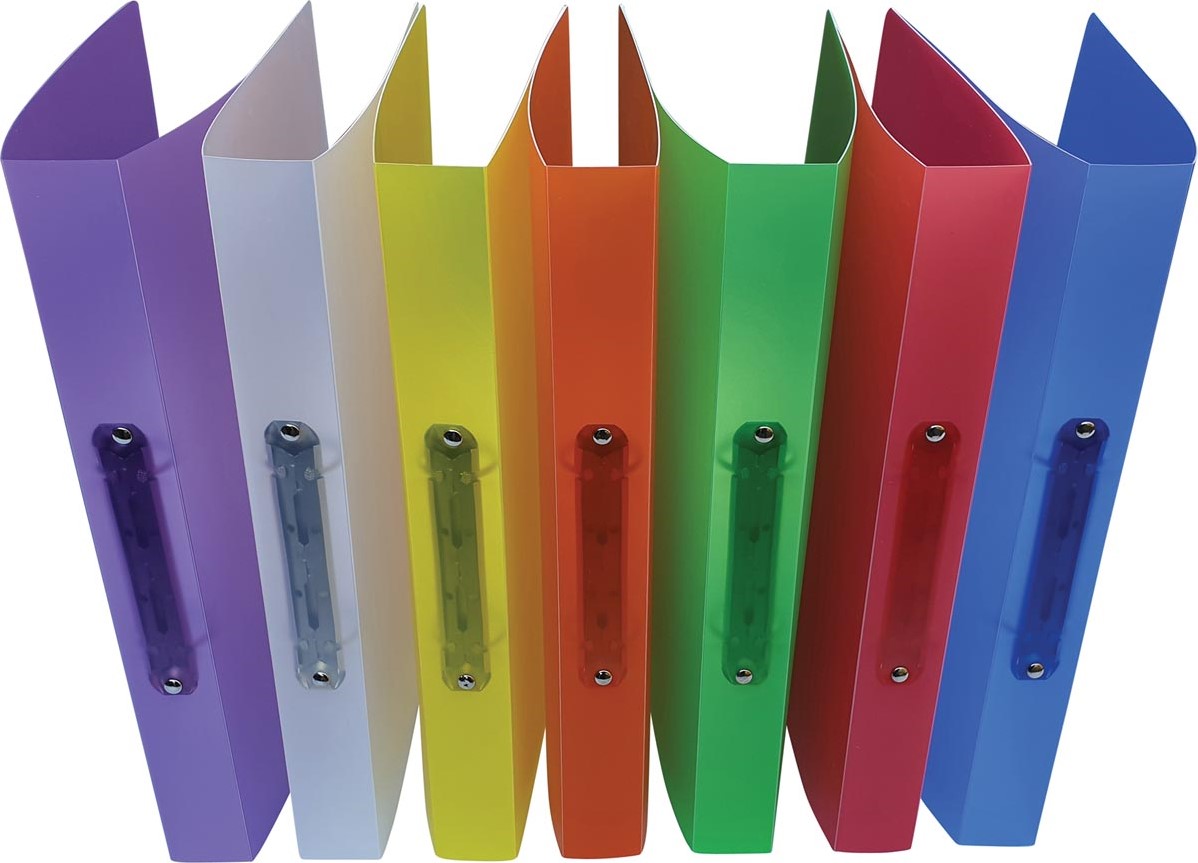 Alpha ringmap, voor ft A4, uit PP, 2 ringen van 25 mm, geassorteerde ...