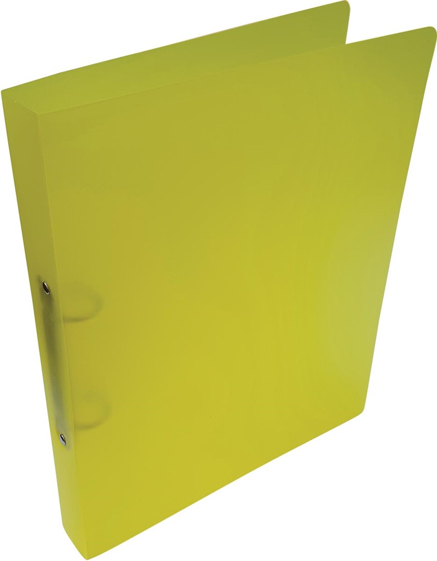 Alpha ringmap, voor ft A4, uit PP, 2 ringen van 25 mm, transparant geel ...