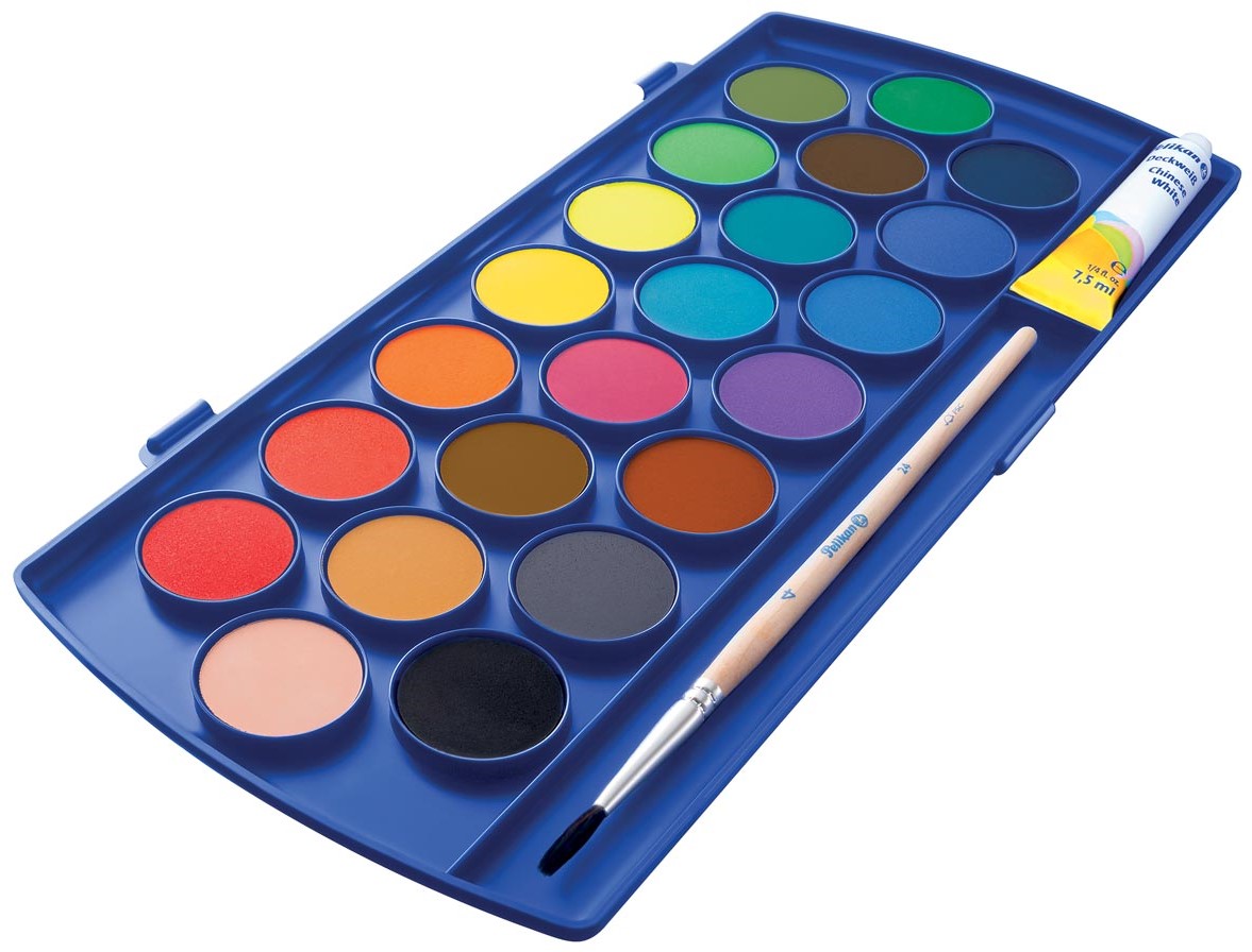 Pelikan verfdoos plakkaatverf Paintbox 22 napjes bij VindiQ Office