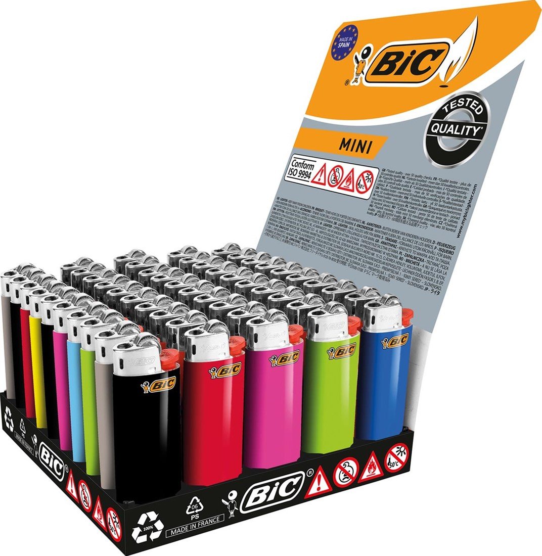 BIC J25 Mini briquet standard tray x50 bij VindiQ Office