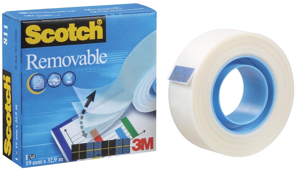 Scotch plakband Magic Tape Removable bij VindiQ Office