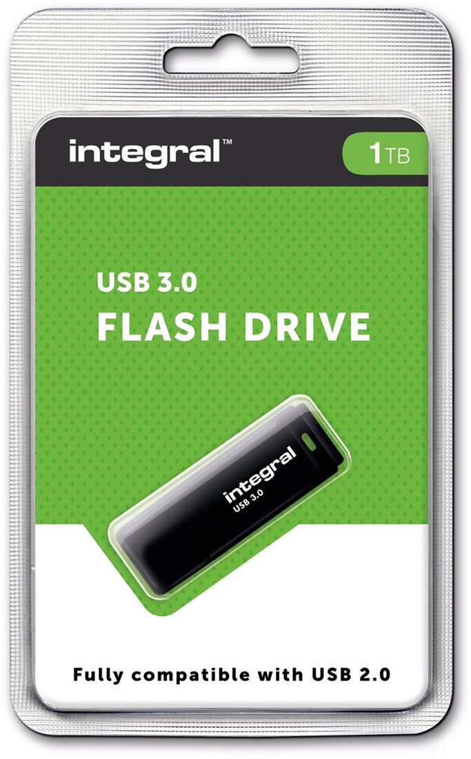 Integral USB stick 3.0 Black, 1 TB, zwart bij VindiQ Office