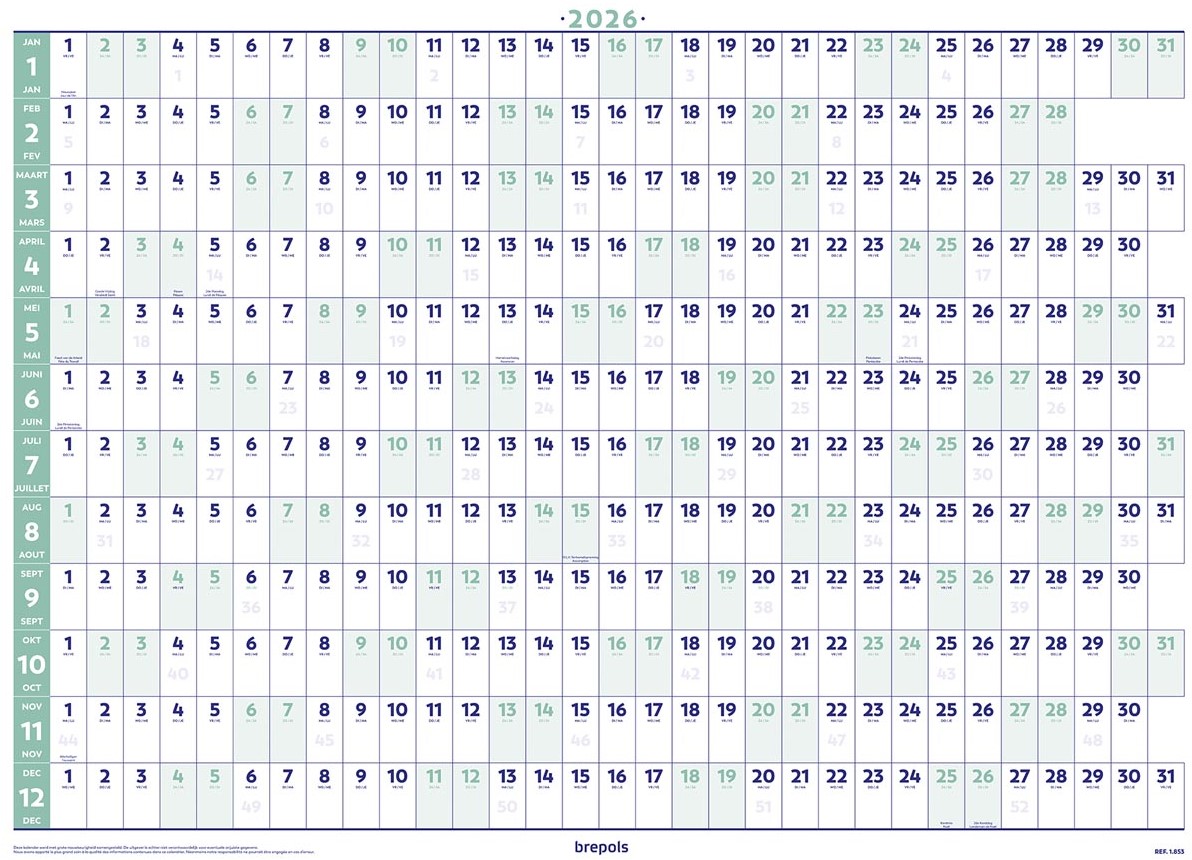 Brepols jaarplanner, 2026 bij VindiQ Office