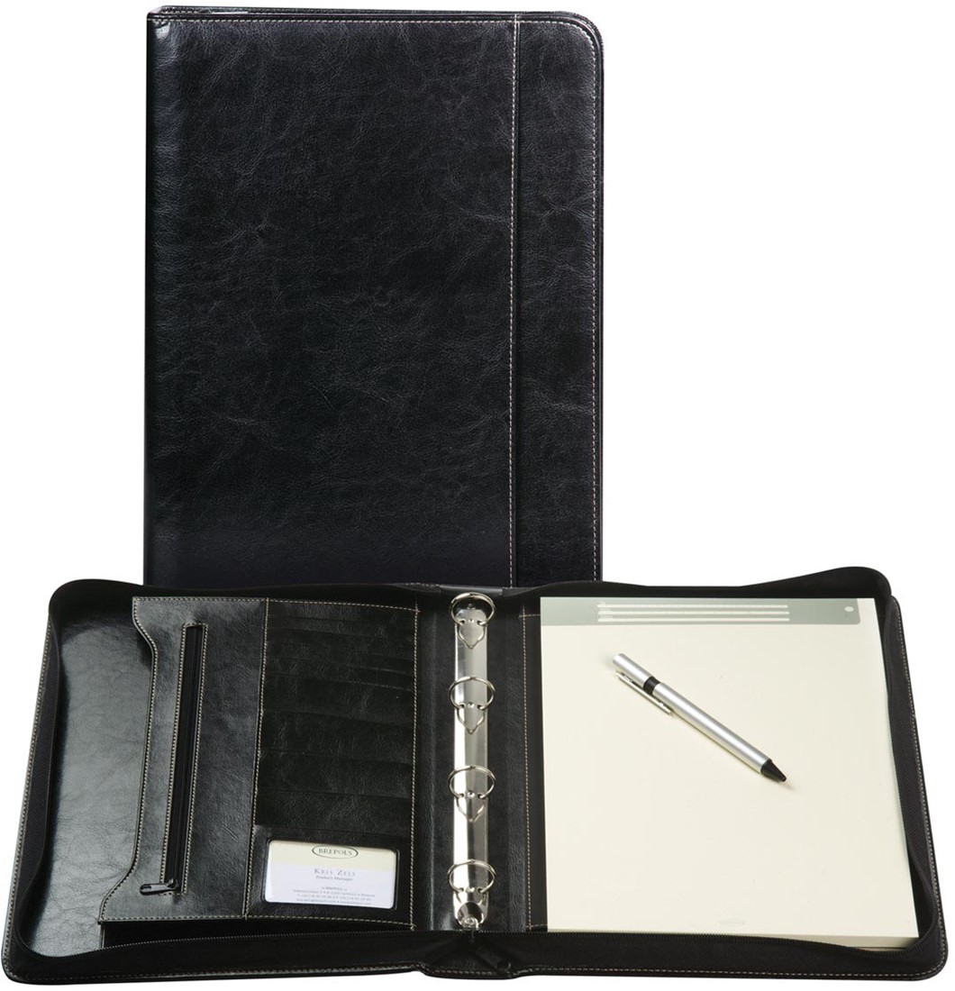 Brepols schrijfmap Palermo zwart bij VindiQ Office