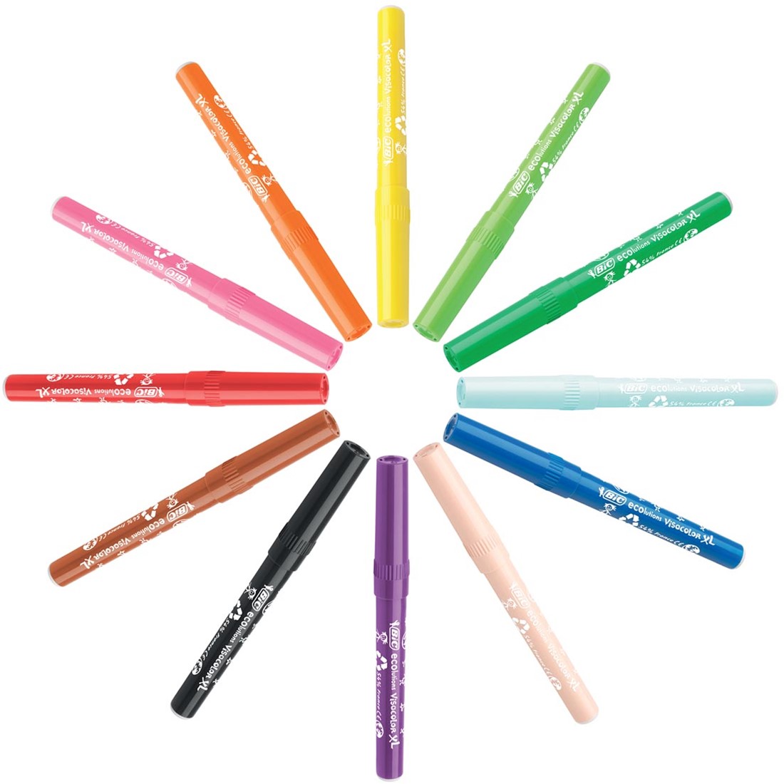 Bic Kids Viltstift Visacolor XL Ecolutions 12 stiften in een kartonnen ...