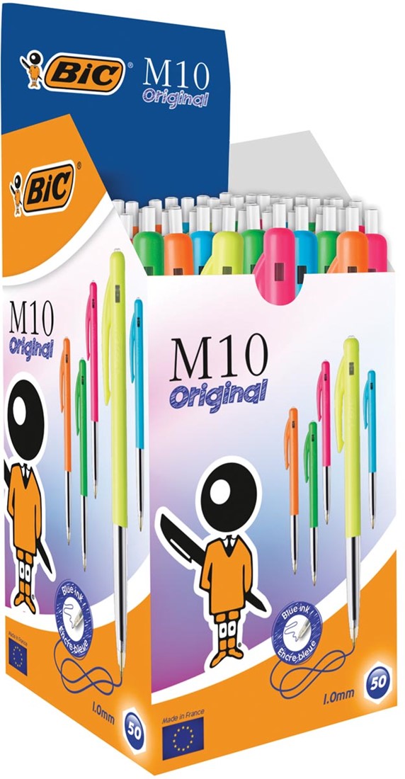 Bic balpen M10 Clic Colors doos van 50 stuks bij VindiQ Office
