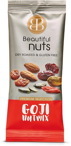Beautiful Nuts noix, sachet de 50 g, Goji Mix bij VindiQ Office