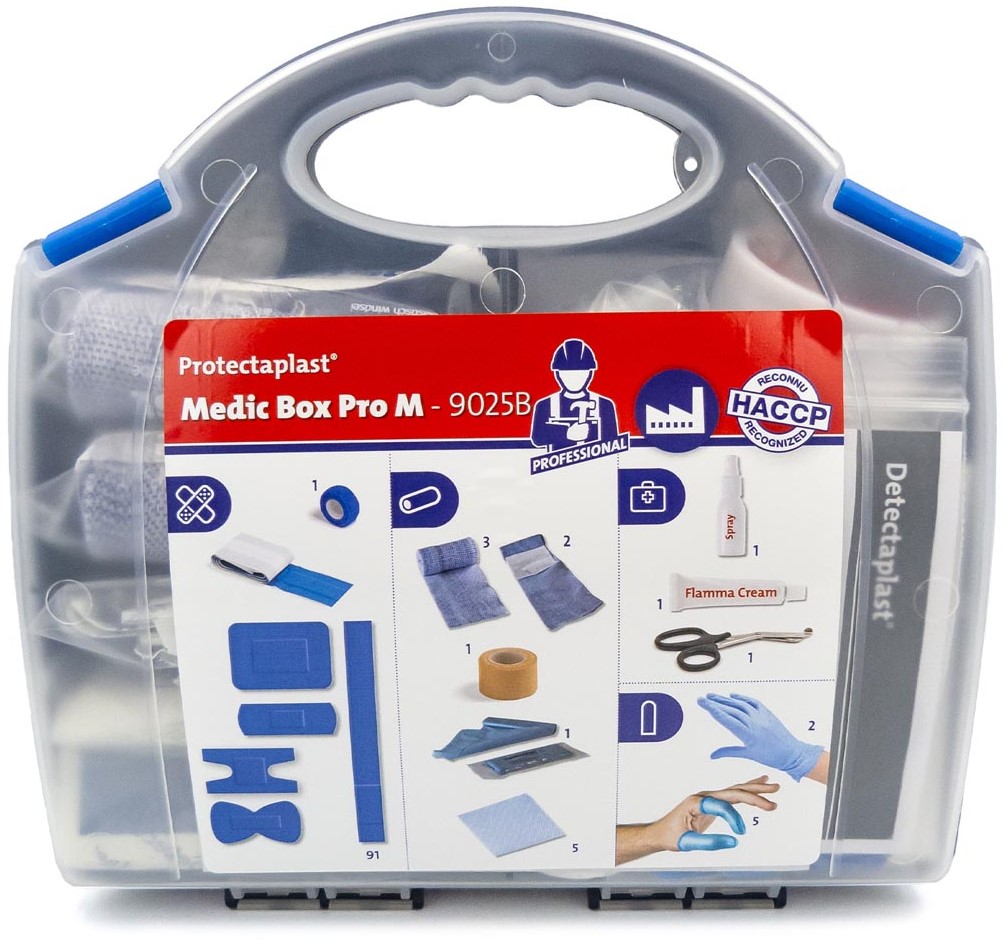 Protectaplast trousse de secours Medic Box Pro M, contenu de base pour ...