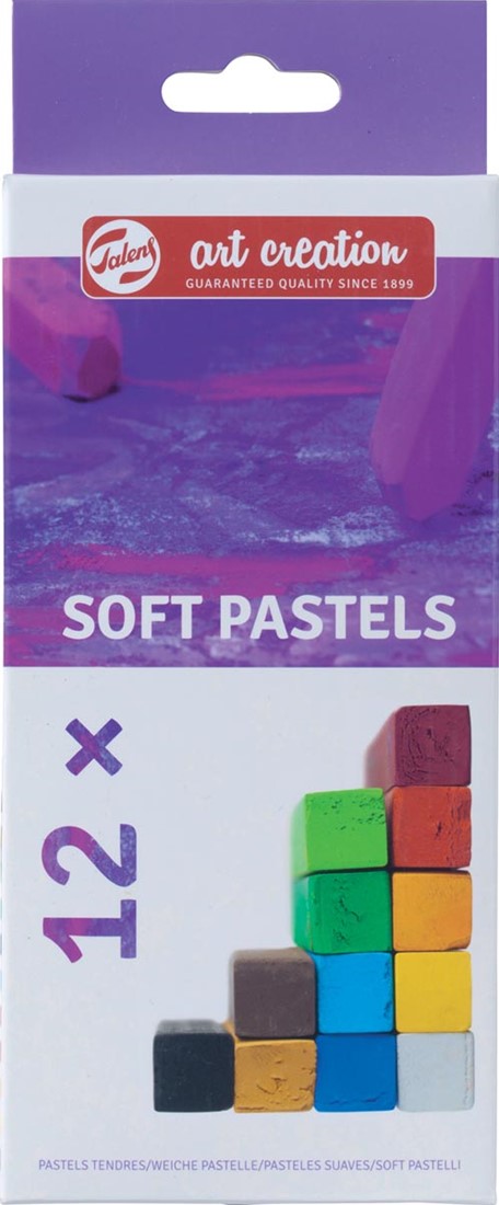 Talens Art Creation pastels tendres, boîte de 12 pièces en couleurs ...