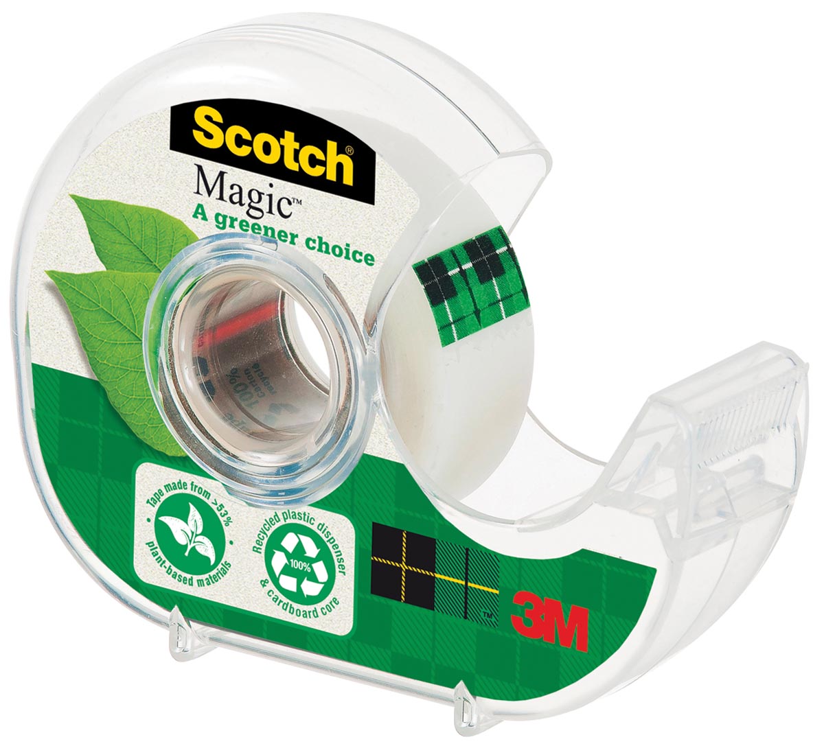 Scotch plakband Magic Tape ft 19 mm x 25 m, blister met dispenser en 1 rolletje bij VindiQ Office