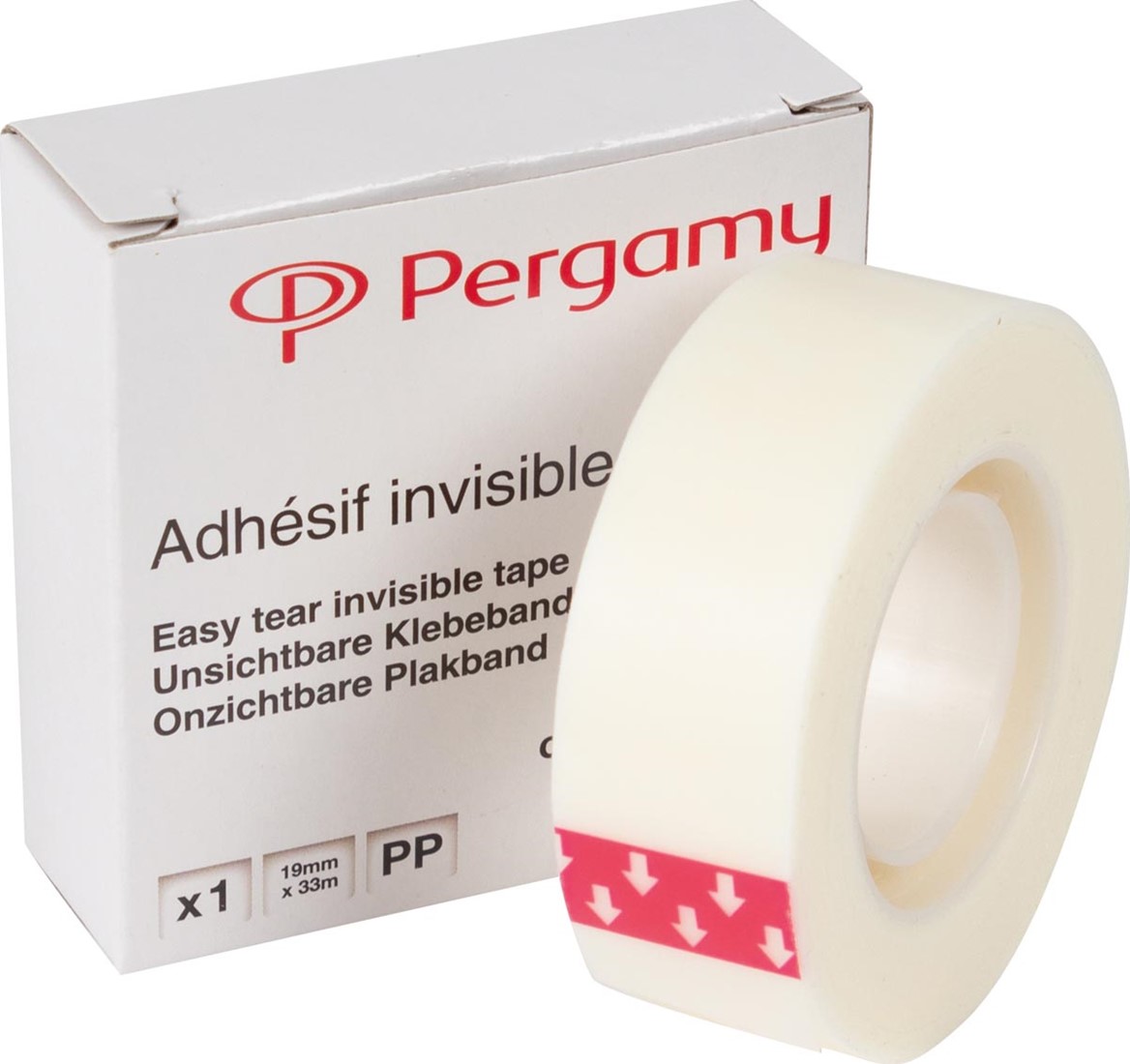 Pergamy ruban adhésif, invisible, ft 19 mm x 33 m bij VindiQ Office