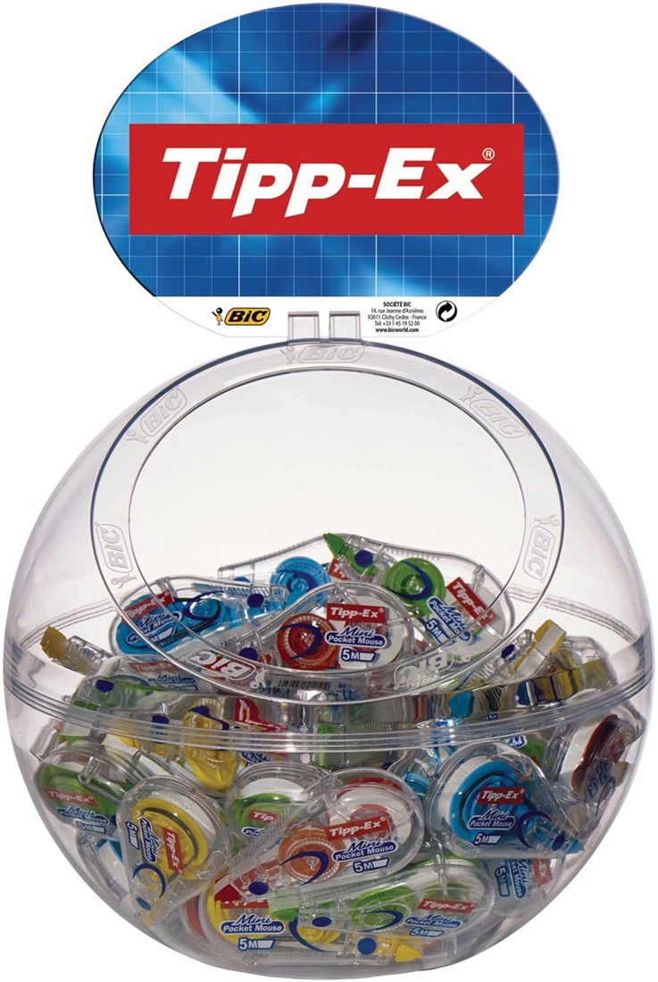 Tipp-Ex Mini Pocket Mouse Fashion, bubble met 40 stuks bij VindiQ Office