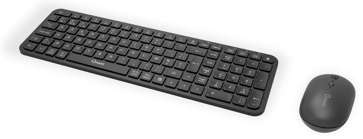 Qware clavier et souris sans fil Coldfield, qwerty bij VindiQ Office