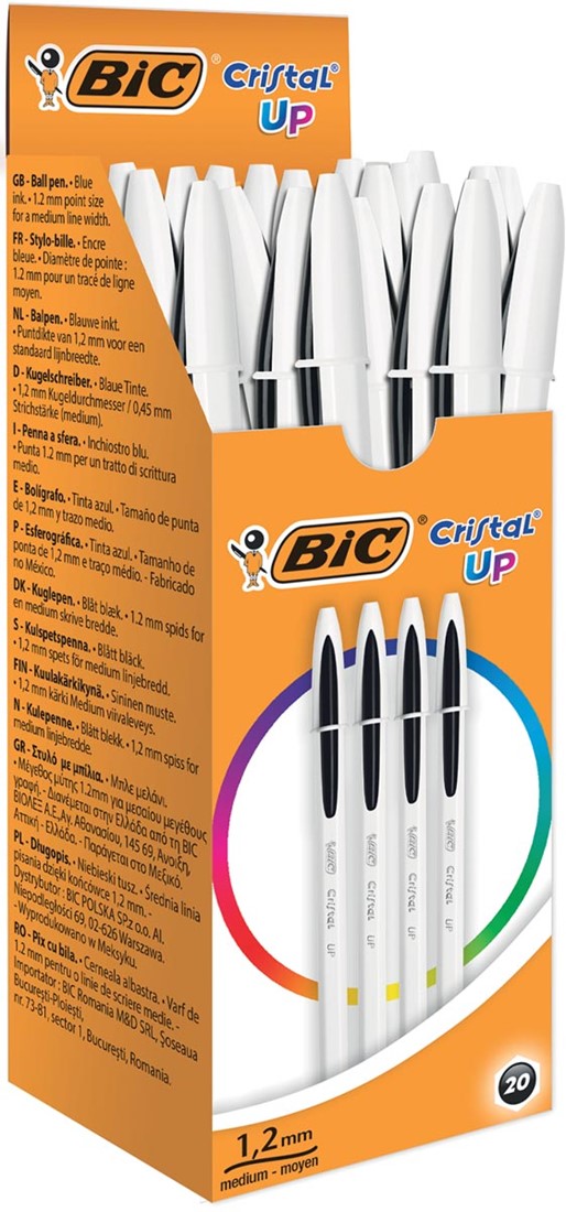 Bic balpen Cristal Up zwart bij VindiQ Office