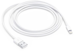 Apple kabel, Lightning (8-pin) naar USB-A, 2 m, wit bij VindiQ Office