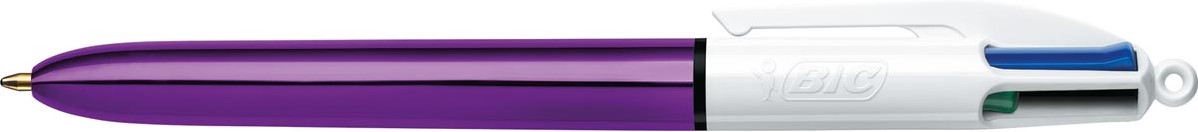 Bic Colours Shine 4-kleurenbalpen, medium, klassieke inktkleuren ...