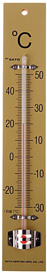 Bouhon thermometer 25 x 4 cm, hout bij VindiQ Office