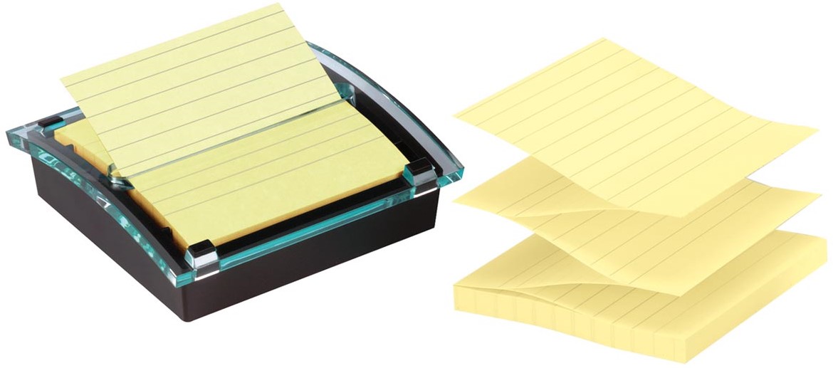 Post-it Super Sticky z-notes dévidoir Millenium noir, avec 1 bloc ft ...