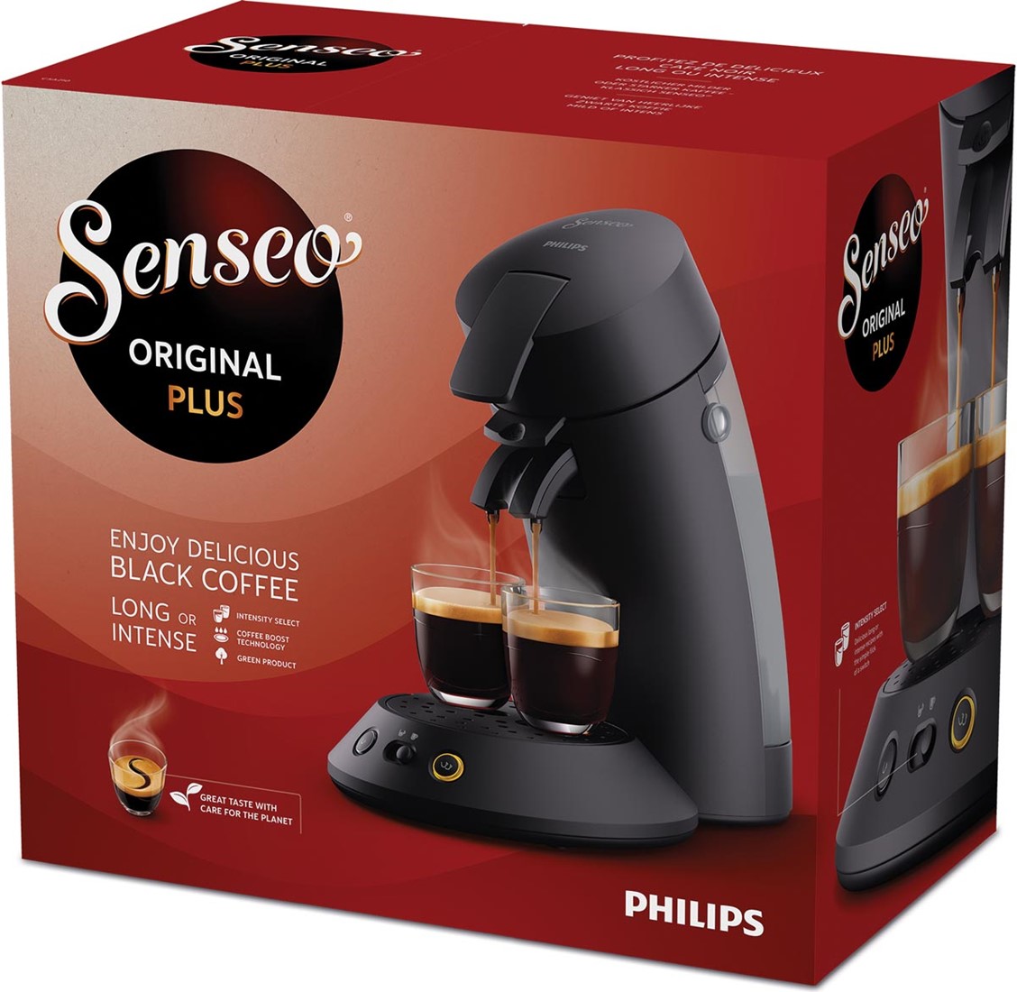 Philips Senseo Original Plus machine à café, noir bij VindiQ Office