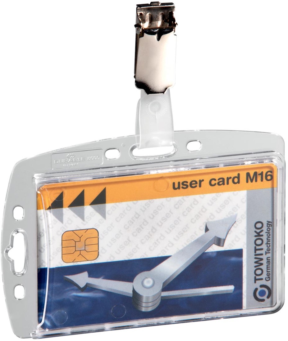 Durable badge avec clip bij VindiQ Office