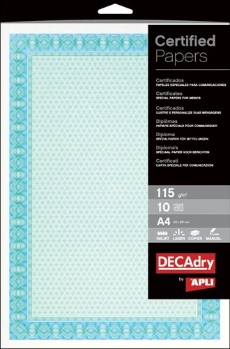 Decadry certificaten ft A4, 115 g, pak van 70 vel bij VindiQ Office