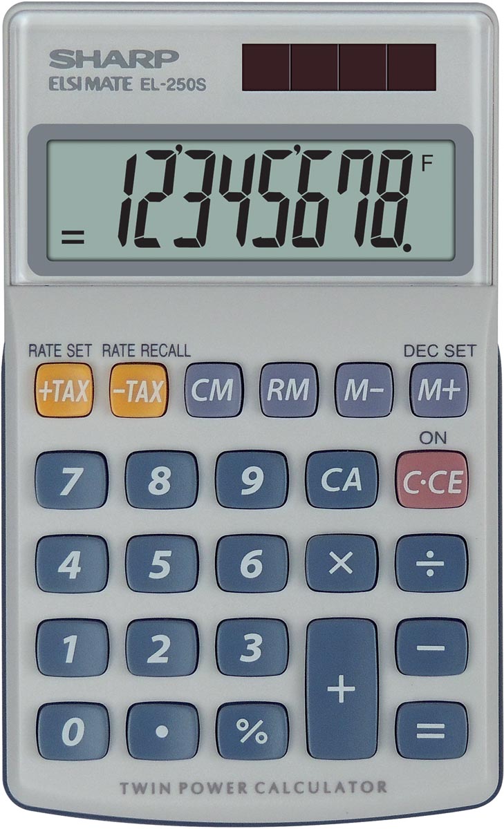 Sharp calculatrice de poche EL-250S bij VindiQ Office