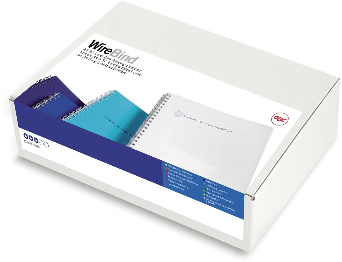 GBC WireBind draadruggen, doos van 100 stuks, 6 mm, zilver bij VindiQ ...