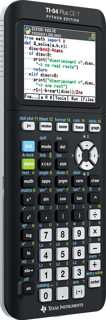 Texas grafische rekenmachine TI-84 Plus CE-T Python edition, zwart bij ...