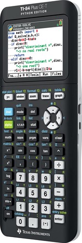 Texas grafische rekenmachine TI-84 Plus CE-T Python edition, zwart bij ...