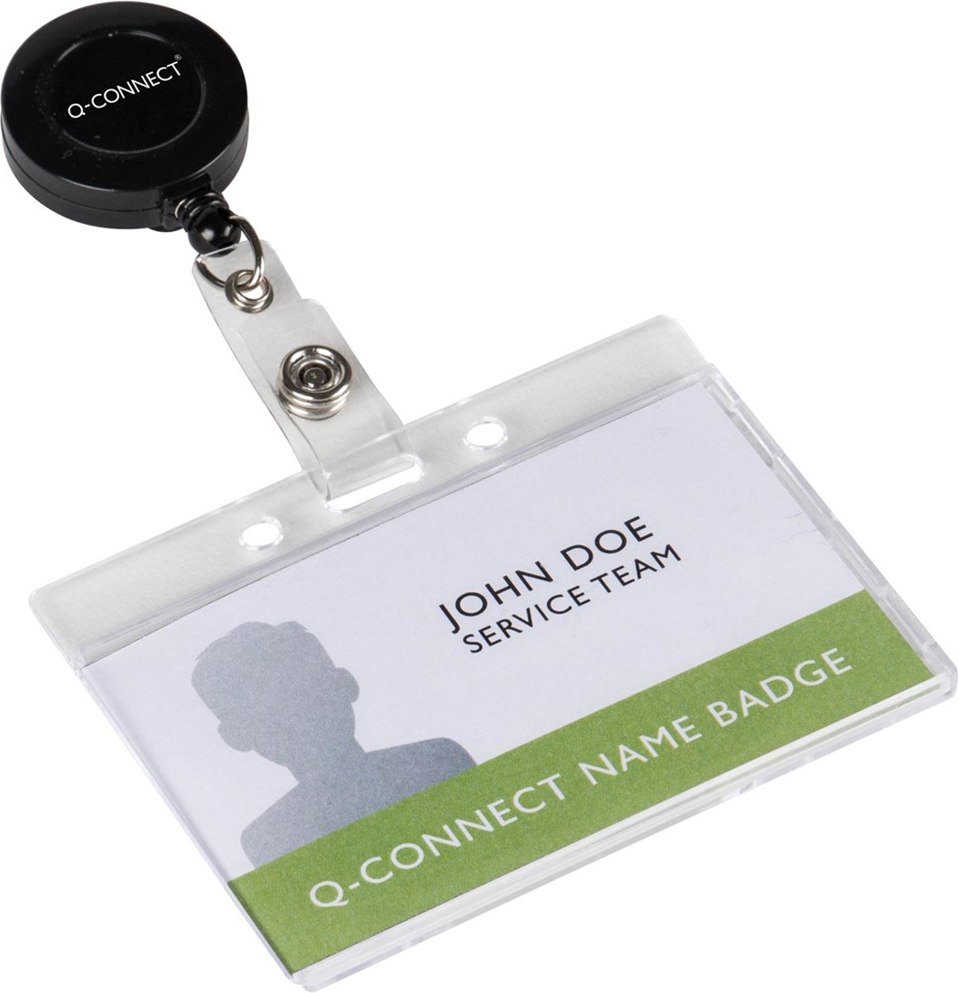 Q-CONNECT afrolmechanisme voor badges bij VindiQ Office