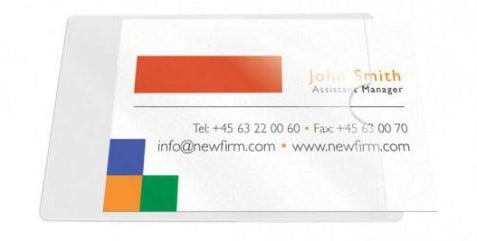 Q-CONNECT badge pocket, zelfklevend, ft 60 x 95 mm, open korte zijde ...