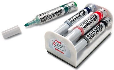 Pentel marqueur pour tableaux blancs Maxiflo jeu de 4 pièces: bleu ...