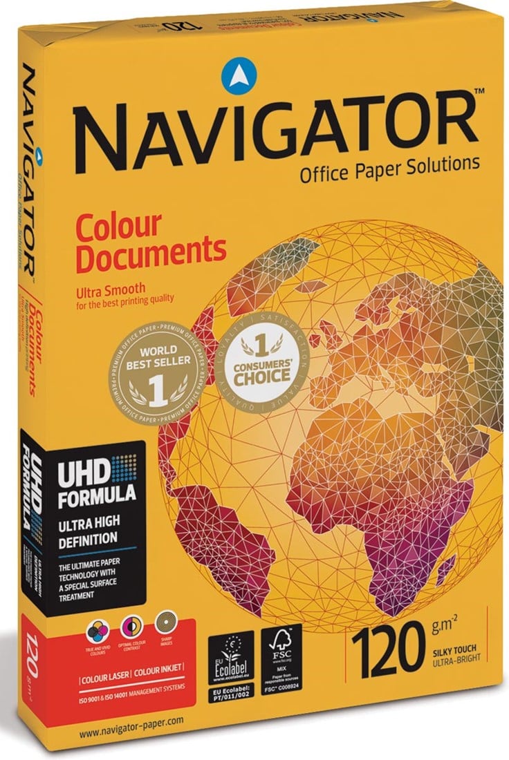 Navigator Colour Documents Papier De Présentation Ft A4 120 G Paquet