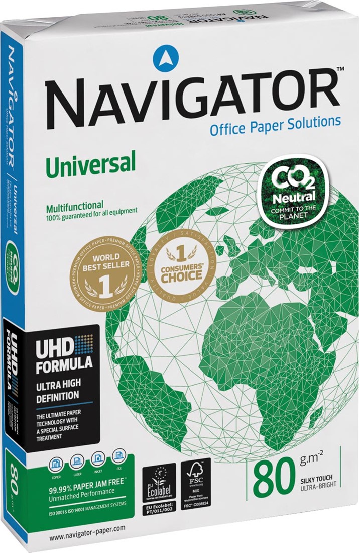 Navigator Universal papier neutre en CO2, ft A4, 80 g, paquet de 500 ...