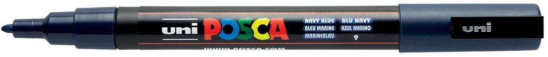 Uni POSCA paintmarker PC-3M, 1,5 mm, marine blauw bij VindiQ Office