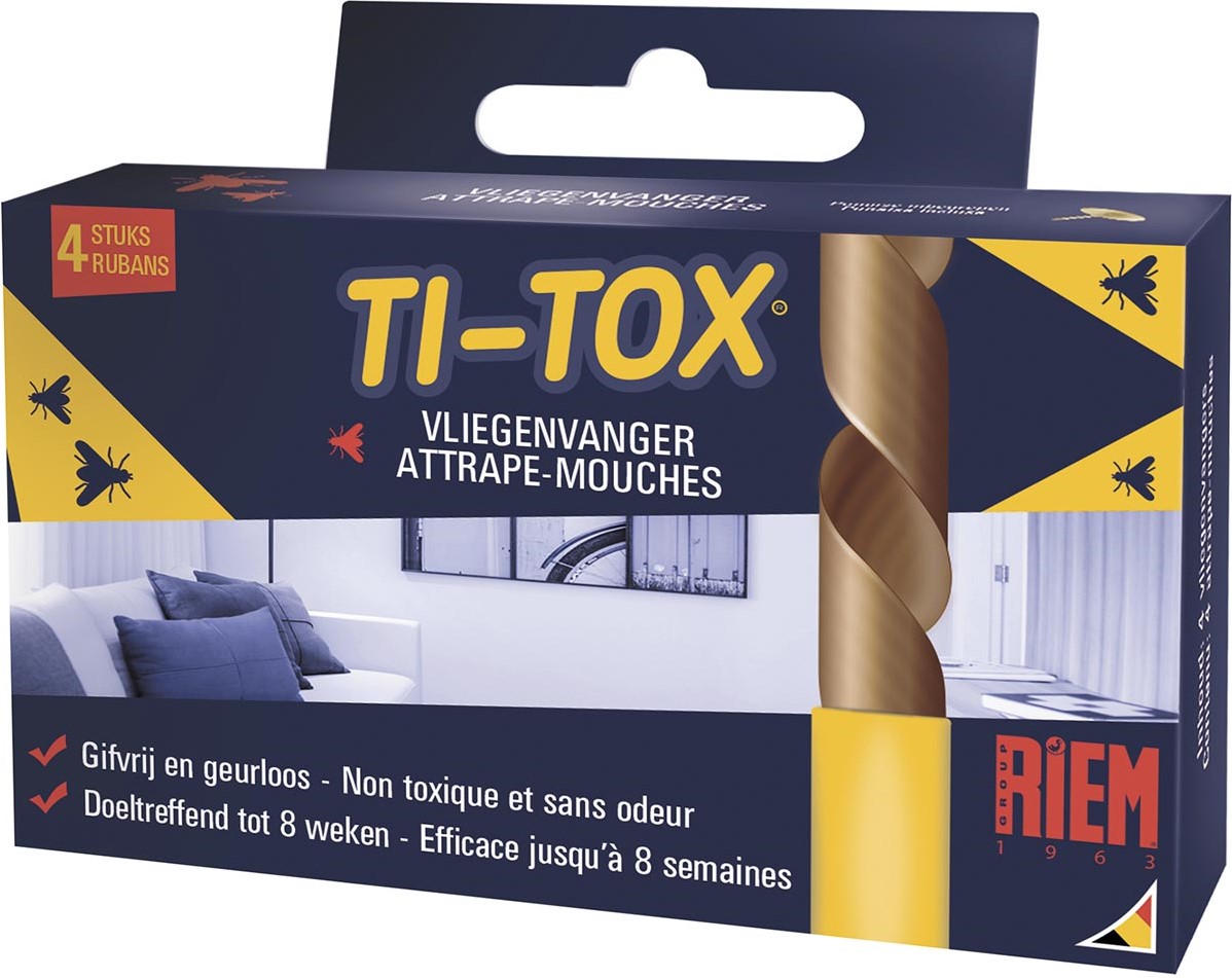 Riem Ti-Tox ruban adhésif anti-mouches, 4 pièces bij VindiQ Office