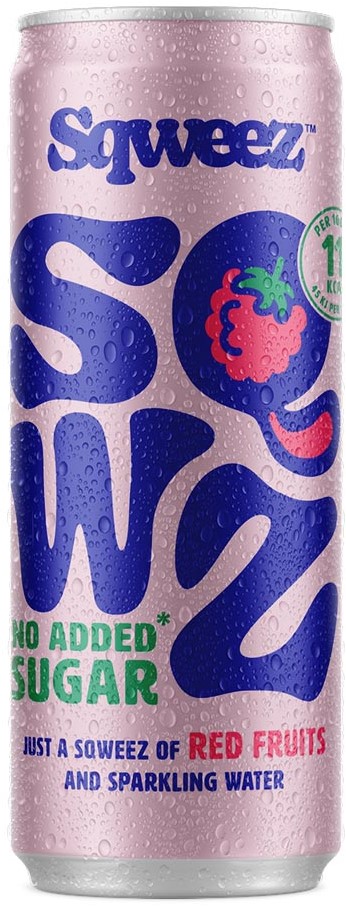 SQWZ frisdrank Red Fruits BIO, blikje van 25 cl, pak van 12 stuks bij ...