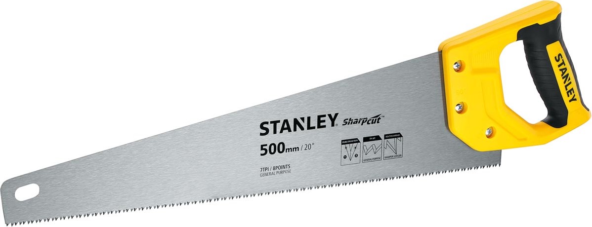 Stanley Sharpcut zaag, 500 mm, 7 TPI bij VindiQ Office