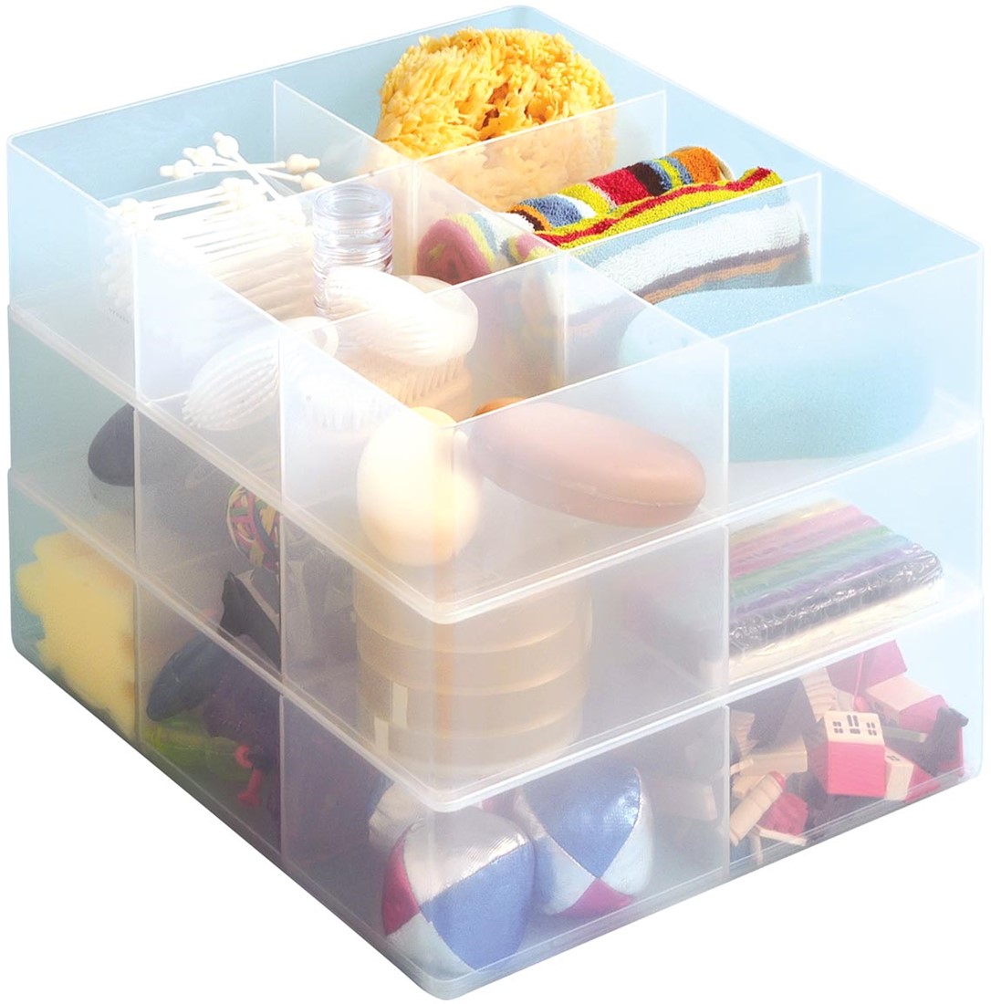 Really Useful Box, office divider met 6 vakjes, transparant bij VindiQ ...