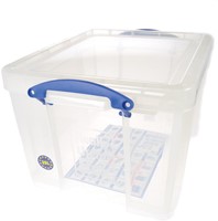 Really Useful Box 35 liter, transparant, per stuk verpakt in karton bij ...