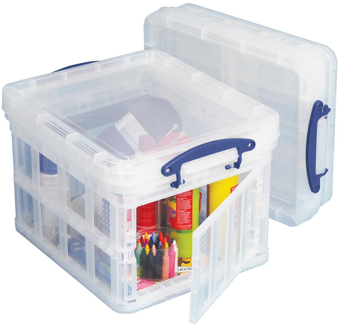Really Useful Box boîte de rangemen 35 litres pliable, transparent bij ...