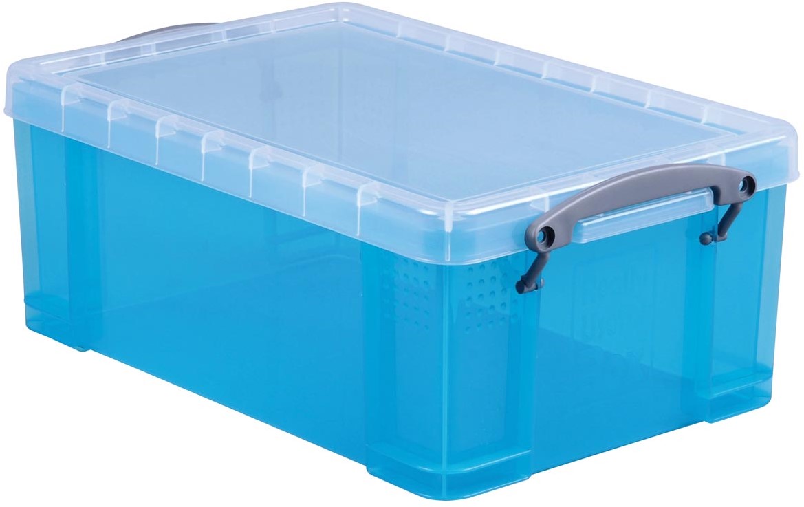 Really Useful Box opbergdoos 9 liter, transparant helblauw bij VindiQ ...