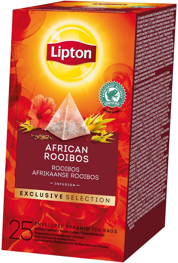 Lipton thee Exclusive Selection, Afrikaanse Rooibos, doos van 25 zakjes ...
